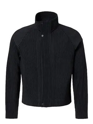 Issey Miyake Tailored Pleated Knitted Jacket - 15-black