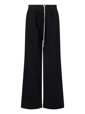 Rick Owens Pusher Wide-leg Cotton Trousers - Black