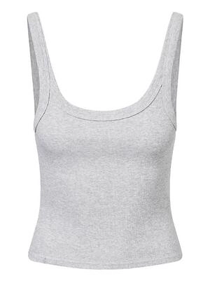 Dissh Phoebe Scoop-neck Ribbed Tank Top - Grey