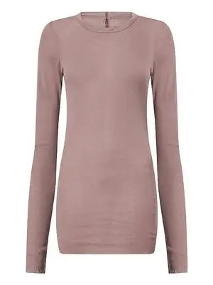 Rick Owens Basic Long-sleeve Cotton T-shirt - Grape