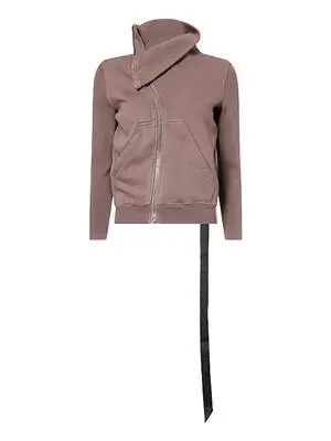 Rick Owens Mountain Zipped Cotton Sweatshirt - Grape