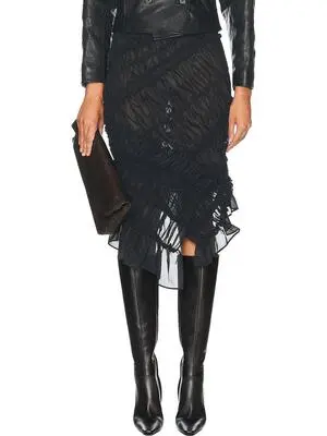 Magda Butrym Ruched Skirt - Black