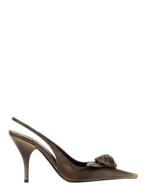 Prada Leather Pumps - Brown