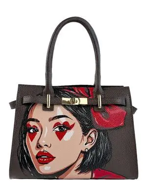 MAISON RUBAIYAT Maison Rubaiyat Gina Hand-Painted Leather Fortune Cookie Bag