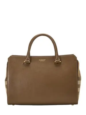 Burberry Leather Tote - Brown