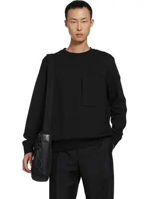Moncler Logo Detail Crewneck Sweatshirt - Black