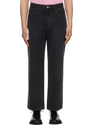 ADER ERROR Denim Trousers With Belt Loops - Black