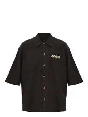ALLSAINTS Logo Short Sleeve Shirt - Black