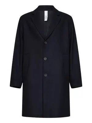 HEVO Single-breasted Wool Coat - Black