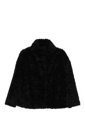 Herno Faux-fur High-neck Coat - Black