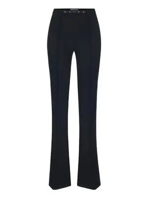 Elisabetta Franchi Trousers In Double Layer Stretch Crêpe - Black