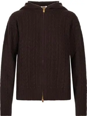 Agnona Long-sleeved Knitted Cardigan - Black