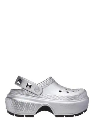 CROCS Stomp Clog Metallic - Silver