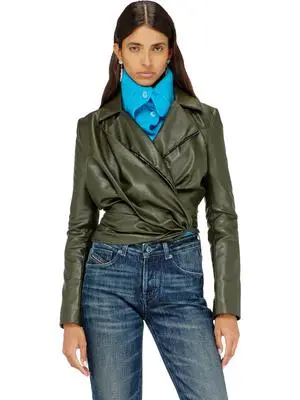 DIESEL® Draped Wrap-effect Jacket - Green
