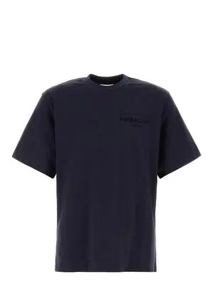 FERRAGAMO Navy Cotton T-shirt - Blue
