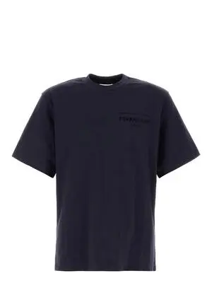 FERRAGAMO Navy Cotton T-shirt - Blue