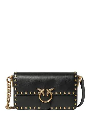 Pinko Pinko Love Birds Calfskin Mini Bag Black