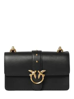 Pinko PINKO Love One Classic Smooth Leather Mini Crossbody Bag Black 1