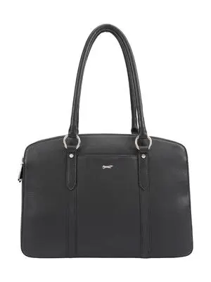 PAUL COSTELLOE Black Laurent Leather Tote