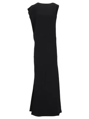 Jacquemus Draped Cotton-blend Midi Dress - Black
