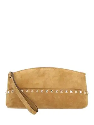 Valentino Garavani VALENTINO GARAVANI Suede Pouch Cream