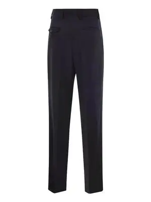 Max Mara Tailored Virgin Wool Trousers - Blue
