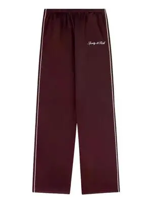 Sporty & Rich Logo-print Side-stripe Track Pants - Red