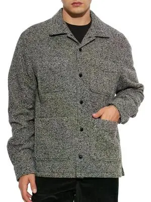 Moncler Button-up Pocket-detail Shirt Jacket - Grey
