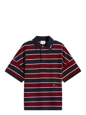 Rhude Fontaine Striped Polo Shirt - Red