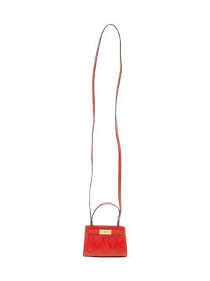 Tory Burch Nano Lee Radziwill Heart-detail Cross Body Bag - Red
