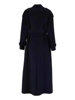 Elisabetta Franchi Double-breasted Belted Coat - Blue