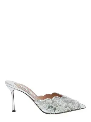 AQUAZZURA Ce Soir Mules 85 - Silver