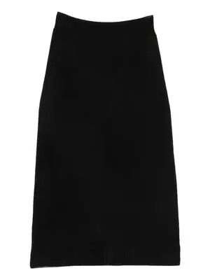 Lorena Antoniazzi Ribbed-knit Star-patch Midi Skirt - Black