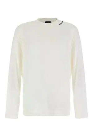 Emporio Armani Logo-embroidered Long-sleeve T-shirt - White