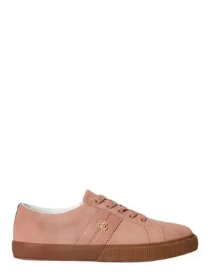 Ralph Lauren Janson Ii Logo-plaque Lace-up Sneakers - Pink