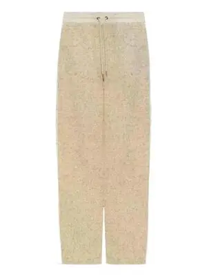Moncler Bouclé-knit Wide-leg Trousers - Neutrals