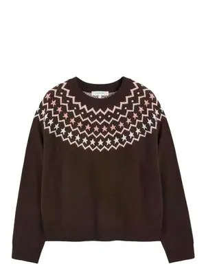 Chinti & Parker Fair Isle Star-motif Sweater - Brown