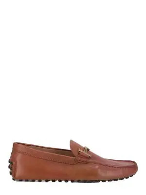 TOD'S Gommino T Timeless Leather Loafers - Brown