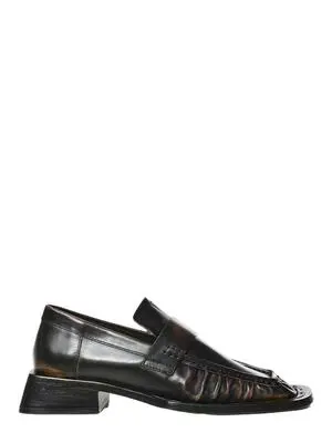 MIISTA Airi Brushed-finish Ruched Loafers - Brown