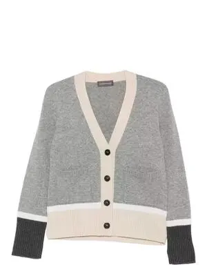 Lorena Antoniazzi Colour-block Button-up Cardigan - Grey