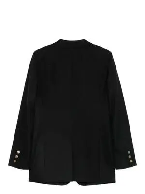 Saint Laurent Single-breasted Wool Jacket - Black
