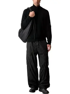 C.P. COMPANY Lens-detail Quarter-zip Sweater - Black