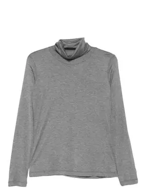 Lorena Antoniazzi Long Sleeve Roll Neck T-shirt With Star Detail - Grey