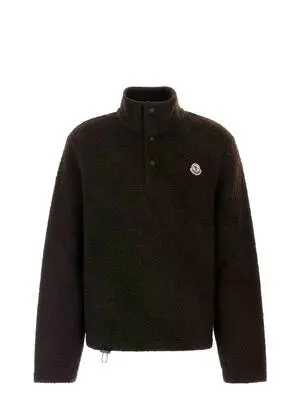 Moncler Logo-patch High-neck Sweater - Brown