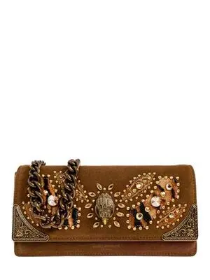 Kurt Geiger Kurt Geiger London Sloane Soft Shoulder Bag With Embellished Western Panels Brown