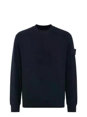 Stone Island Logo-patch Sweatshirt Blue