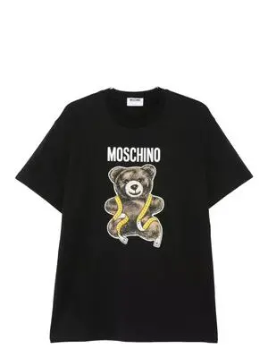 Moschino Teddy Bear Logo-print T-shirt - Black