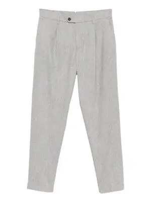 Eleventy Pleated Detail Trousers - Grey
