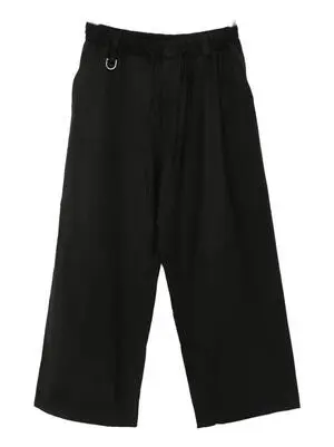 Y3 Drawstring Wide-leg Trousers - Black