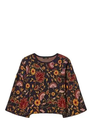 TWINSET Jacquard Floral Jumper - Black